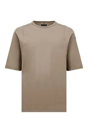 Moncler Knitted Short-sleeve Tee - Tan