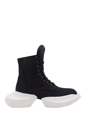 Rick Owens Fogachine Cotton Denim Army Boots - Black