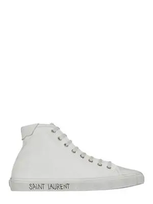 Saint Laurent Malibu Mid High-top Sneakers - White