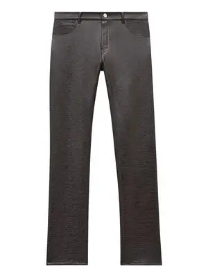 COURREGES 5-pocket Vinyl Pants - Brown