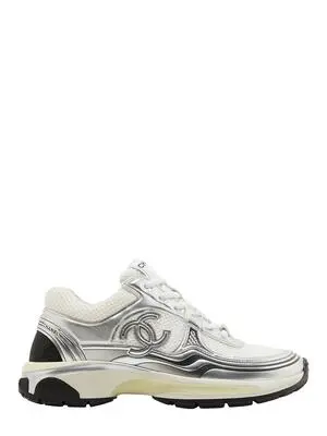 Chanel Cc Logo Sneaker - White