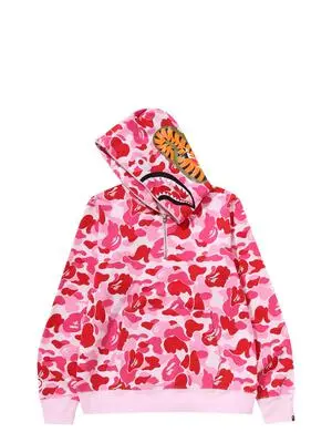 A BATHING APE ABC Camo Shark Half Zip Pullover Hoodie