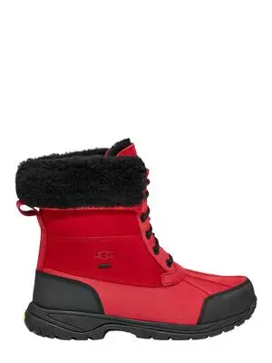 UGG Butte Waterproof Leather Snow Boots - Red