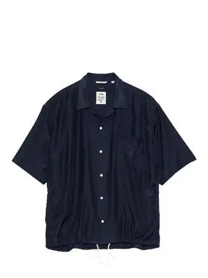 Nanamica Open Collar Short-sleeve Shirt - Blue