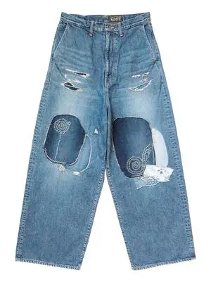 Kapital Hippie-champetre Remake Denim Pants - Blue