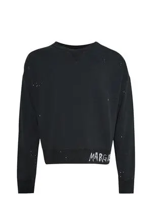 MAISON MARGIELA Washed Fleece Sweatshirt - Black