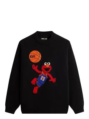 Kith X Sesame Street Elmo Crewneck Sweater - Black