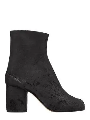 MAISON MARGIELA Tabi Ankle Boot In Lasered Suede - Black