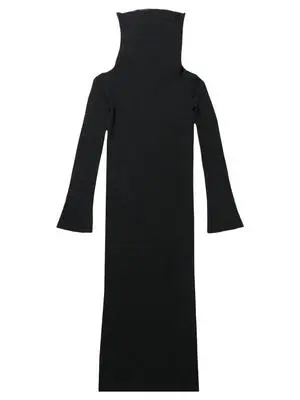 ANN DEMEULEMEESTER Knitted High Neck Dress - Black