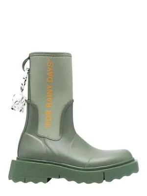 Off-White Rain Boot - Green