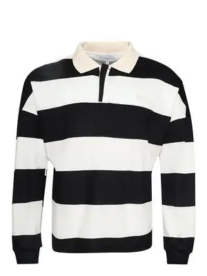Rhude Striped Pique Polo - White