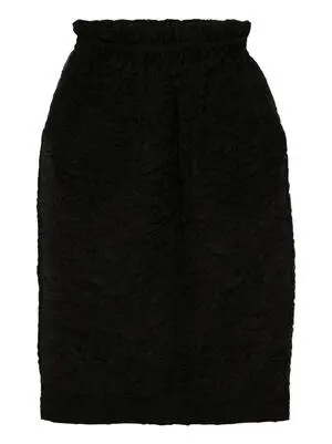 Simone Rocha Gathered Ruffle Tulip Skirt - Black