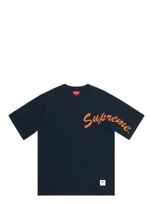 Supreme Shoulder Arc Short-sleeve Top - Blue