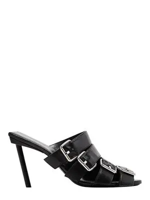 Balenciaga Buckle Strap Sandal - Black