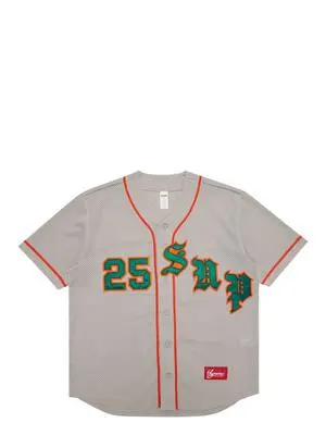 Supreme Old English Baseball Jersey - Grey