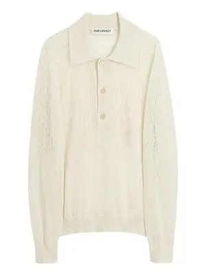 Our Legacy Big Piquet Polo Sweater - Cream