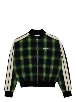 Palm Angels Classic Logo Check Bomber Jacket - Green