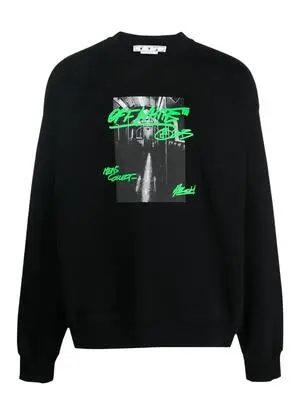 Off-White Metro Type Skate Crewneck - Black