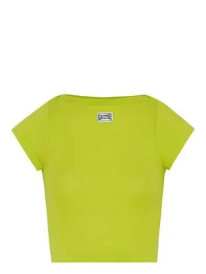 JEAN PAUL GAULTIER Cropped Baby Tee - Green