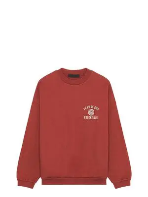 Fear Of God Fleece Crewneck - Red