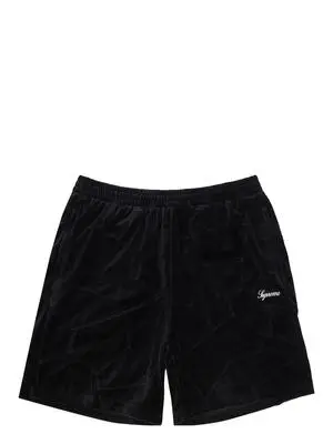 Supreme Patchwork Velour Short - Black