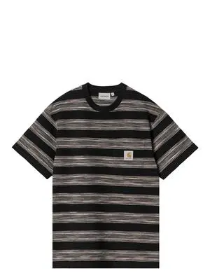 Carhartt Work In Progress Short-sleeve Dodson Pocket T-shirt Stripe - Black