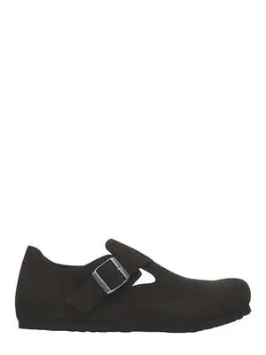 BIRKENSTOCK London Suede Leather Clogs - Black
