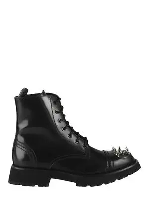 Alexander McQueen Punk Studded Boots - Black