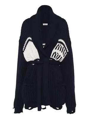 Miu Miu Wool Cardigan - Blue