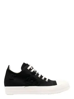 Rick Owens Strobe Cotton Denim Slashed Low - Black
