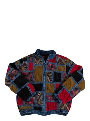 Supreme Corduroy Patchwork Denim Jacket - Blue