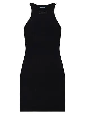 Vetements Racerback Ribbed Mini Dress - Black