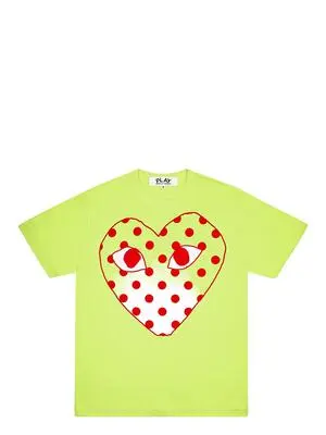 Play Comme Des Garcon Dot Heart T-shirt - Green