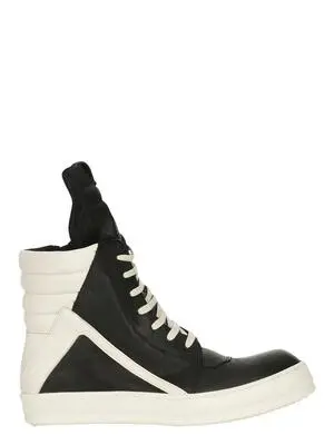 Rick Owens Lido Geobasket High Sneakers - Black