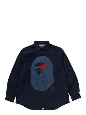 A BATHING APE Denim Long-sleeve Shirt - Blue