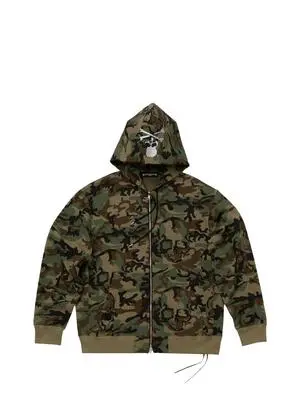 MASTERMIND WORLD Camo Zip-up Hoodie - Brown