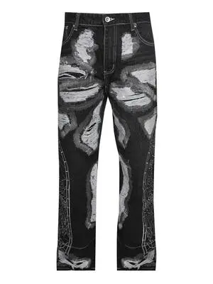 WHO DECIDES WAR BY EV BRAVADO Darning Side Embroidery Pant