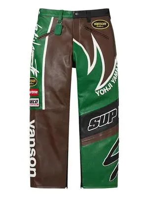 Supreme X Yohji Yamamoto X Vanson Leathers Split Pant - Green