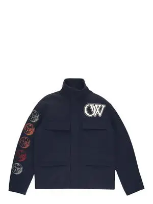 Off-White Moon Phase Varsity Jacket - Blue