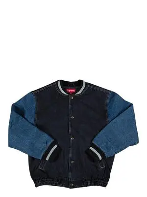 Supreme Denim Varsity Jacket - Black