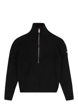 Moncler Knit Zip Up Sweater Jacket - Black