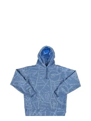 Supreme Gonz Embroidered Map Hooded Sweatshirt - Blue