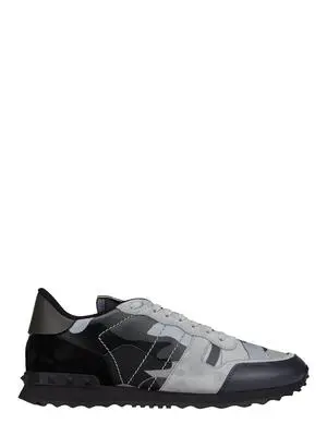 Valentino Garavani Rockrunner Camo Sneakers - Grey