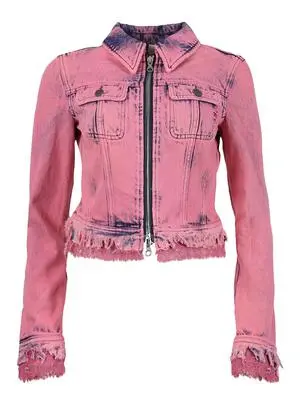 DIESEL® Slim Denim Zip Jacket - Pink