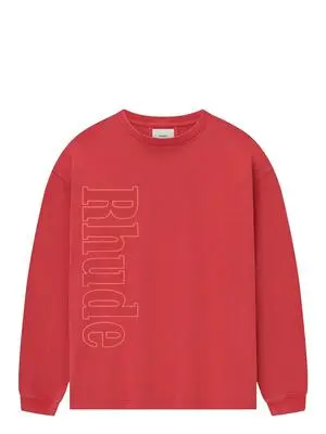 Rhude Logo Long-sleeve Tee - Red
