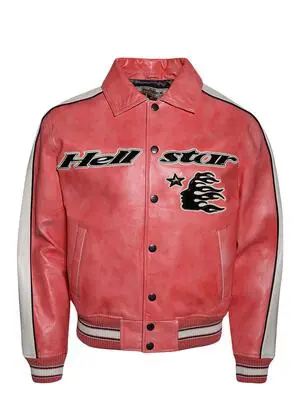 HELLSTAR All Star Leather Jacket - Red