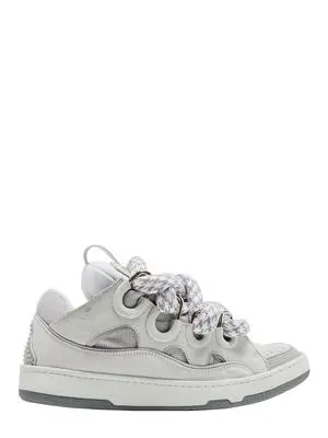 LANVIN Curb Sneakers With Snake Laces - White