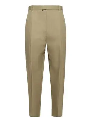 Bottega Veneta Straight Leg Twill Trousers - Grey