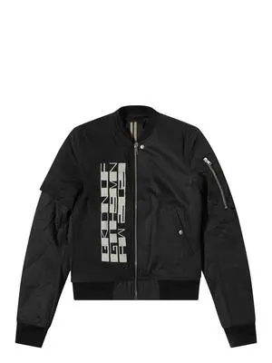 Rick Owens Woven Padded Bomber - Black