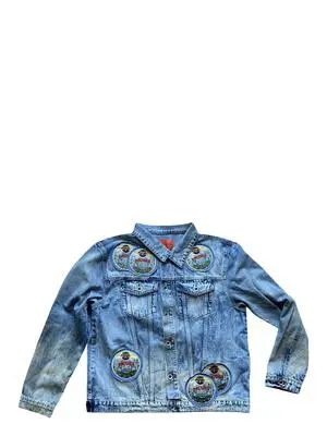 WHO DECIDES WAR BY EV BRAVADO Acid Sphere Denim Jacket - Blue